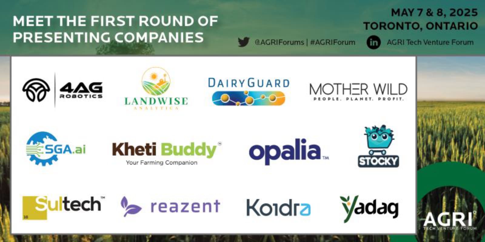 AGRI Tech Venture Forum 2025 | May 7–8 | Toronto, ON